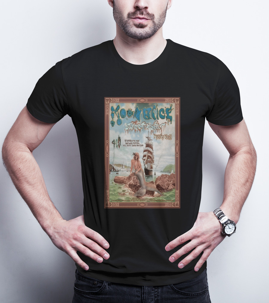 Moonalice Sweetwater Mill Valley 4 19 2026 Mermaid And Ship T-Shirt