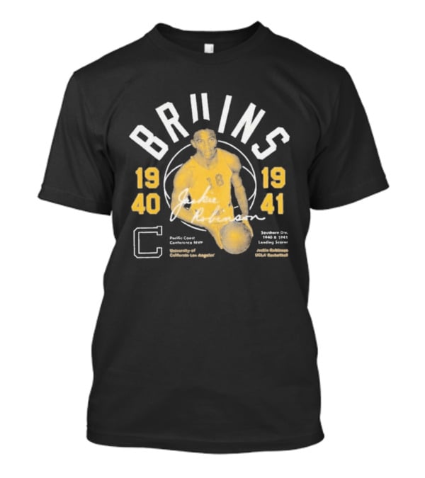 UCLA Bruins Jackie Robinson 1940 1941 Pacific Coast Conference Basketball Leading Scorer T-Shirt