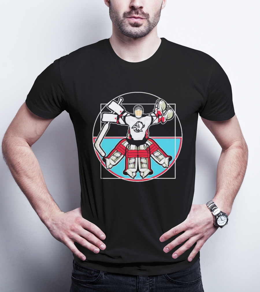 Dominik Hasek Buffalo Sabres Vitruvian Hockey Goalie T-Shirt