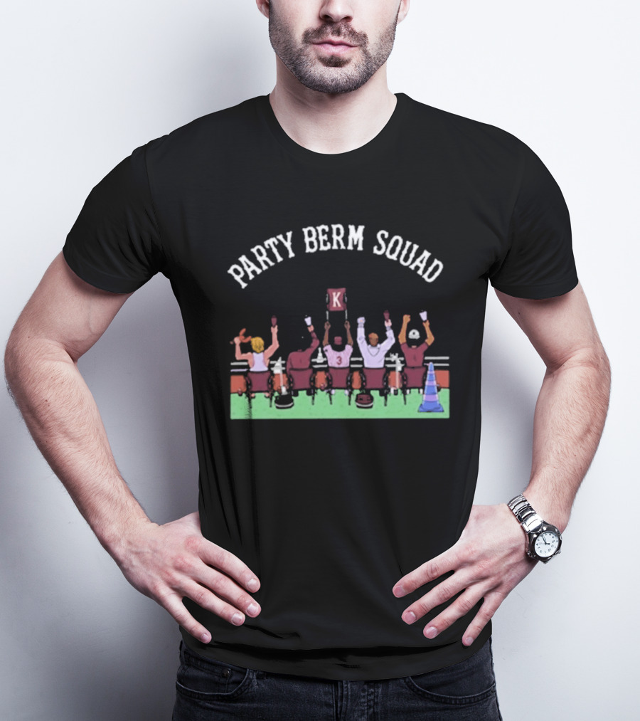 Party Berm Squad Mississippi State Bulldogs Baseball Fan Celebration T-Shirt