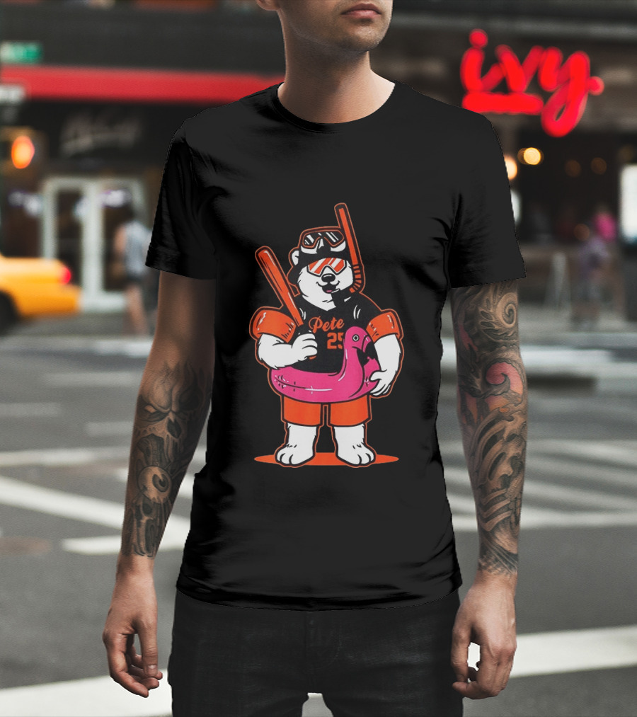 Pete Alonso Polar Bear Baseball Scuba Flamingo Baltimore Orioles T-Shirt