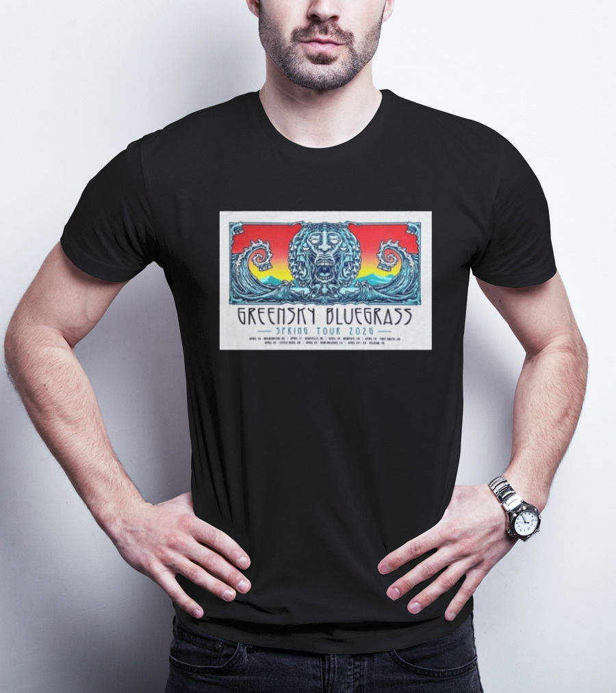 Greensky Bluegrass Spring Tour 2026 Wilmington Asheville Huntsville Port Chester Other Cities T-Shirt