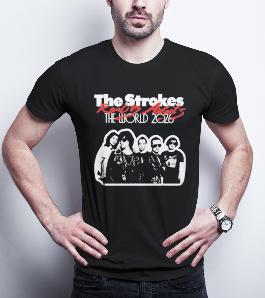 The Strokes Reality Awaits The World 2026 Tour T-Shirt