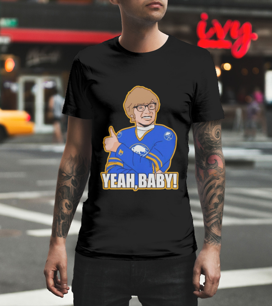 Yeah Baby Austin Powers Buffalo Sabres Hockey T-Shirt