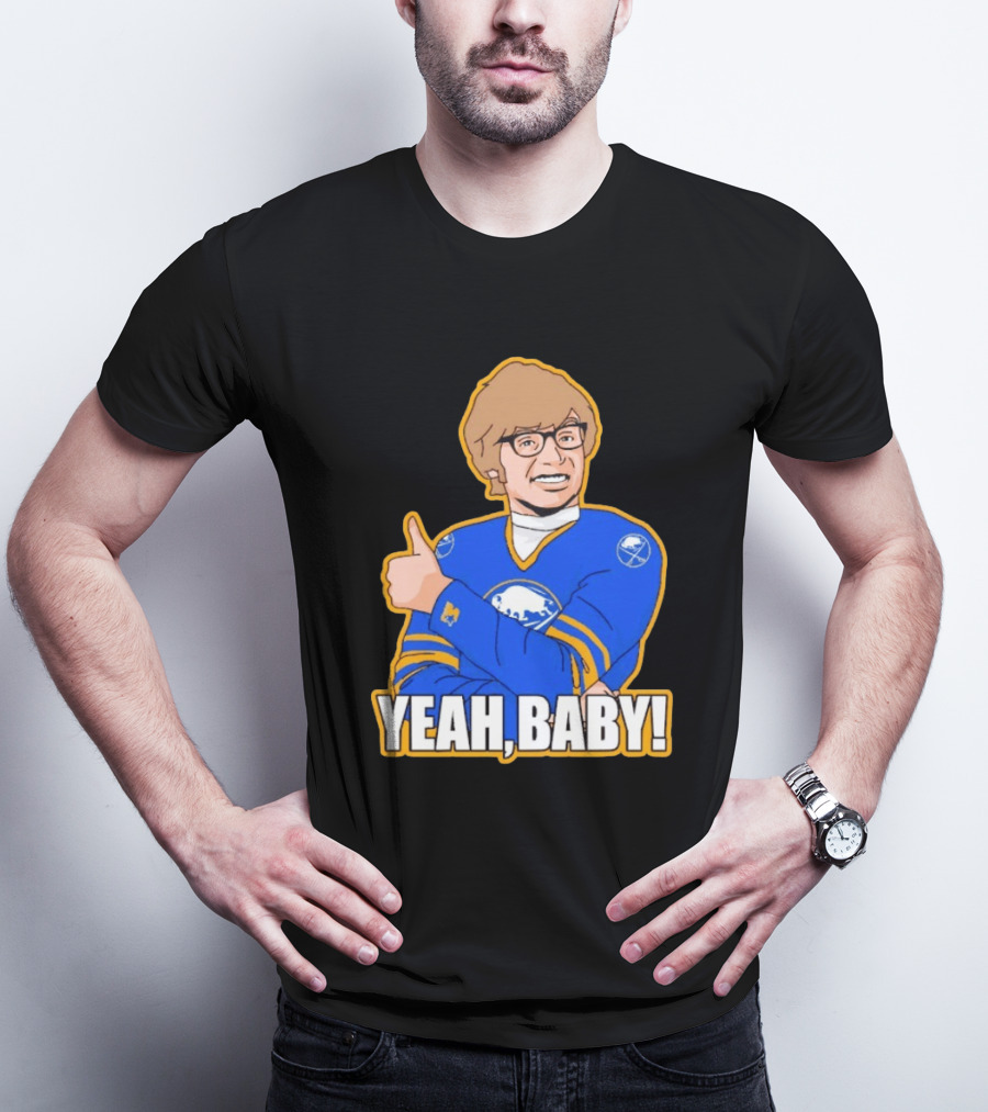 Yeah Baby Austin Powers Buffalo Sabres Hockey T-Shirt