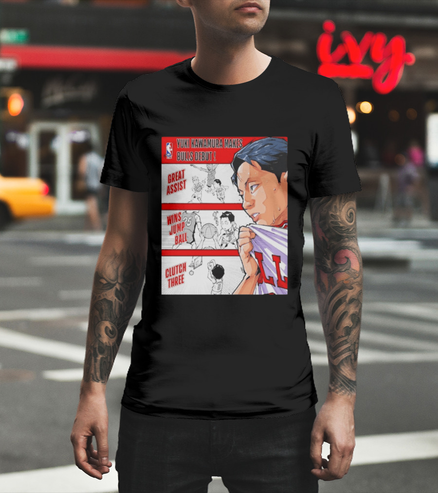 Yuki Kawamura Makes Bulls Debut Great Assist Jump Ball Clutch Three T-Shirt
