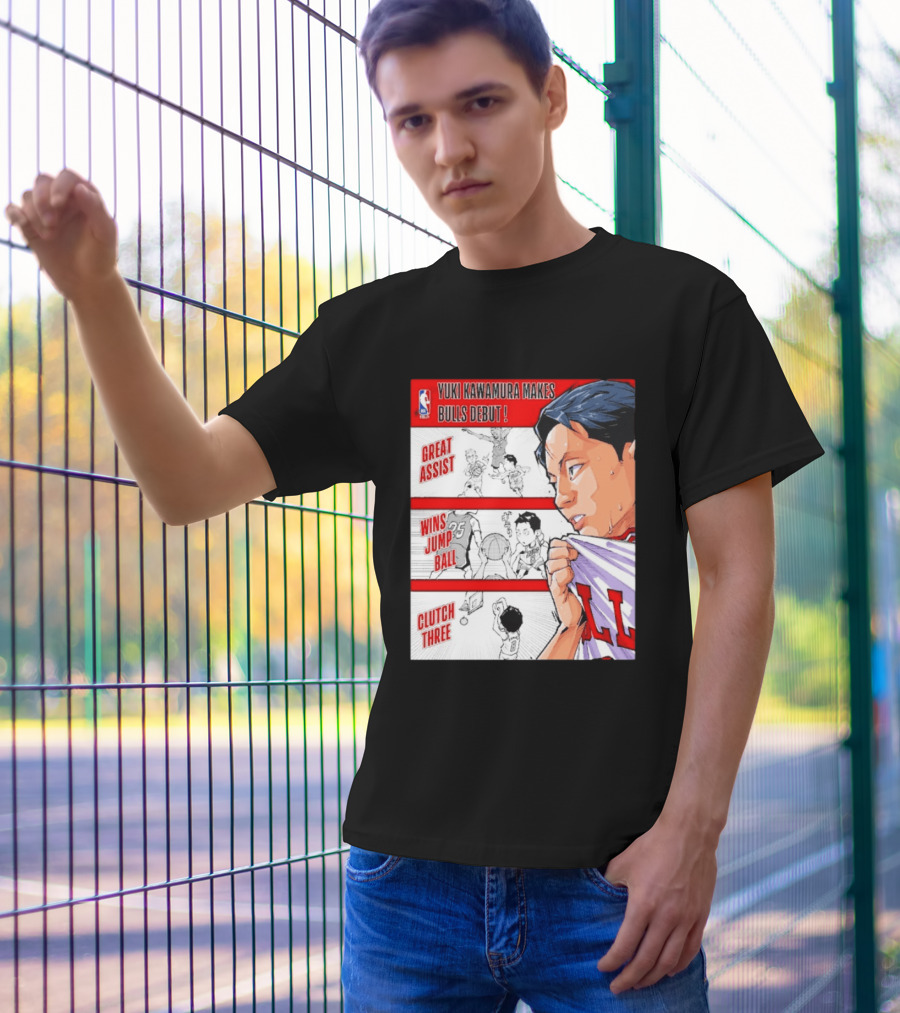 Yuki Kawamura Makes Bulls Debut Great Assist Jump Ball Clutch Three T-Shirt