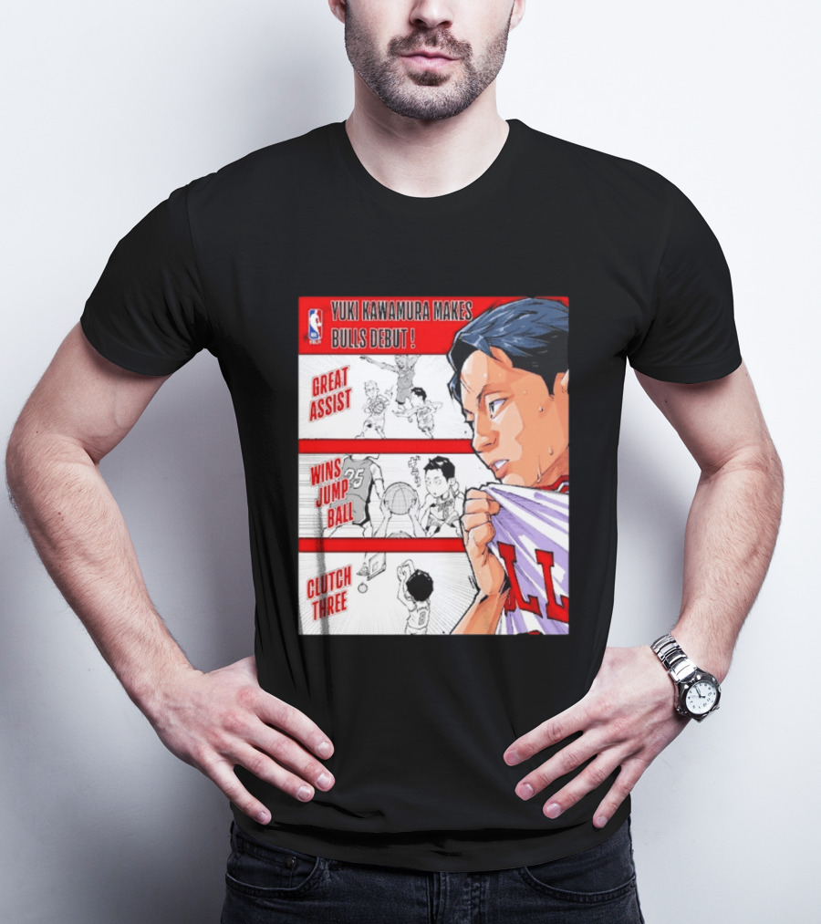 Yuki Kawamura Makes Bulls Debut Great Assist Jump Ball Clutch Three T-Shirt