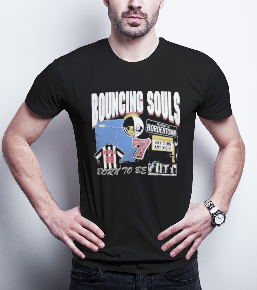 Bouncing Souls Born To Be Collage Highway New Jersey 77 T-Shirt