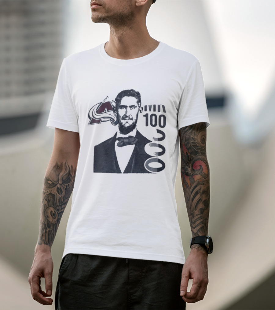 Avalanche 1000 Mr Bow Tie And Hockey Sticks T-Shirt