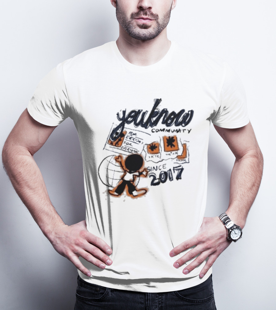 Youknow Community Built By You Blueprint Hood Grey Since 2017 T-Shirt