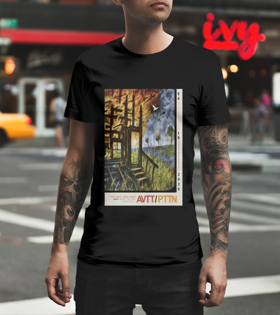 The Avett Brothers Mike Patton Presents AVTT PTTN April 16 2026 North Charleston Coliseum T-Shirt