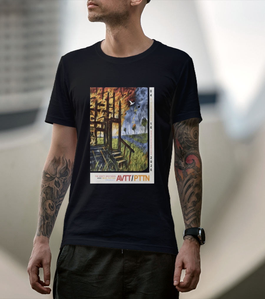 The Avett Brothers Mike Patton Presents AVTT PTTN April 16 2026 North Charleston Coliseum T-Shirt