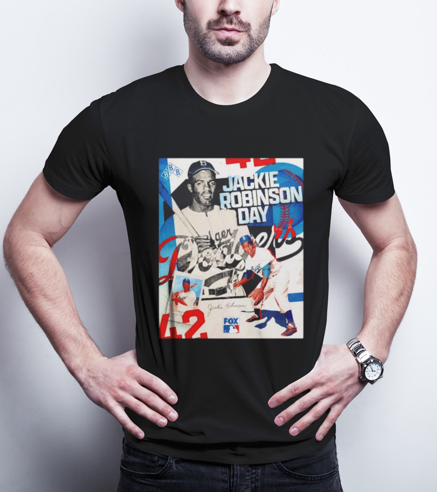 Jackie Robinson Day Brooklyn Dodgers MLB Fox 42 T-Shirt