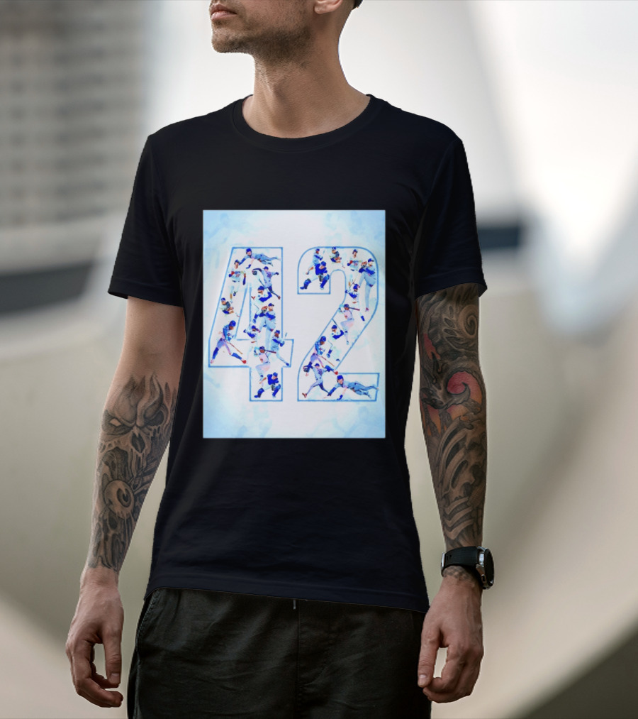Jackie Robinson Day Brooklyn Dodgers MLB Number 42 Player Team T-Shirt