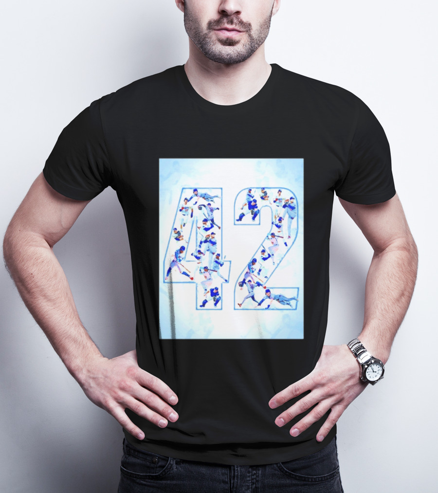 Jackie Robinson Day Brooklyn Dodgers MLB Number 42 Player Team T-Shirt
