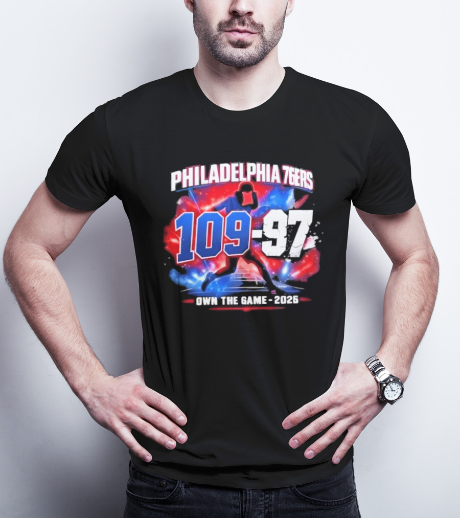 Philadelphia 76Ers 109 97 Victory Vs Orlando Magic Joel Embiid Mode 2026 T-Shirt