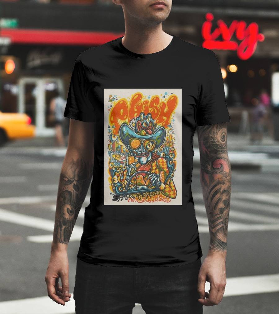 Phish Sphere Las Vegas NV April 16 18 2026 Alien Cowboy Psychedelic T-Shirt