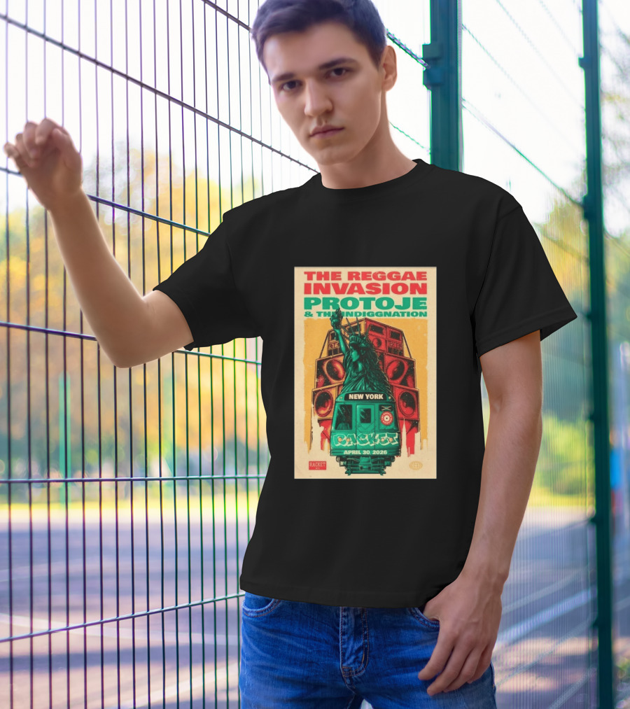 The Reggae Invasion Protoje Indiggnation New York April 30 2026 T-Shirt