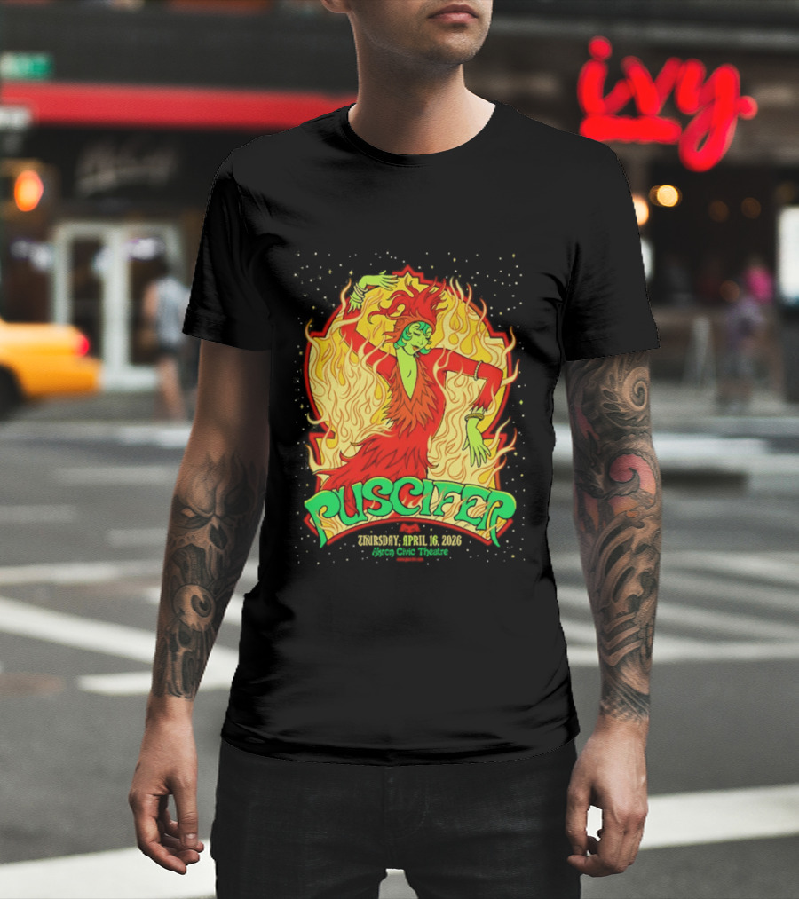 Puscifer Akron Civic Theatre April 16 2026 The Normal Isn't Tour Fiery Dancer T-Shirt