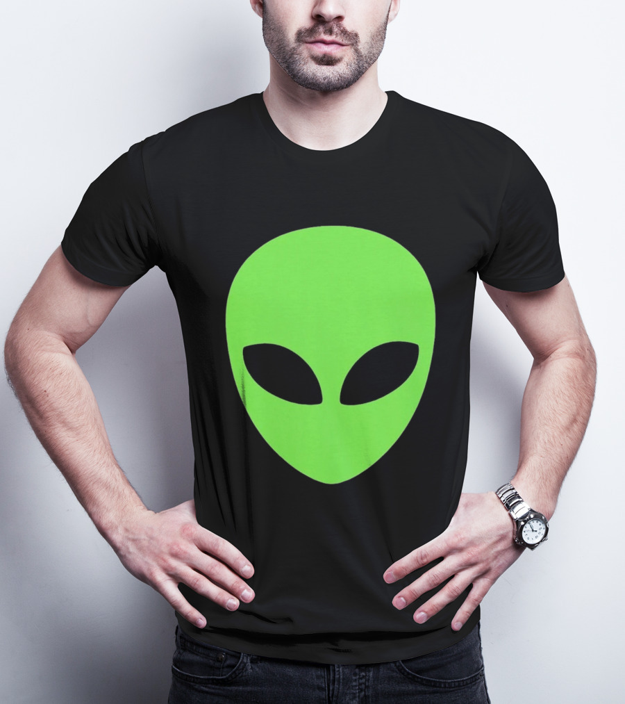 Balenciaga 2020 Alien Green Face Black Eyes T-Shirt
