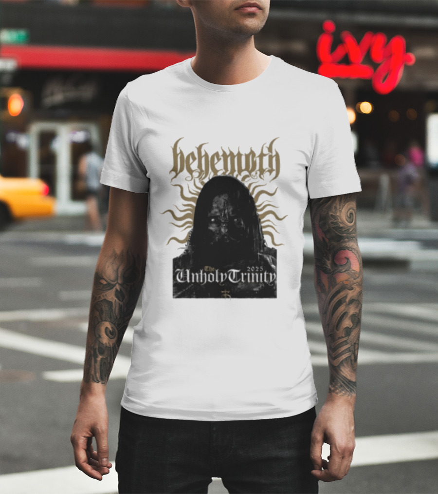 Behemoth The Unholy Trinity Sunburst Symbol Dark T-Shirt