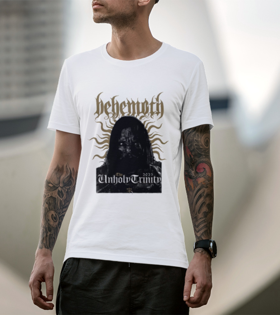 Behemoth The Unholy Trinity Sunburst Symbol Dark T-Shirt