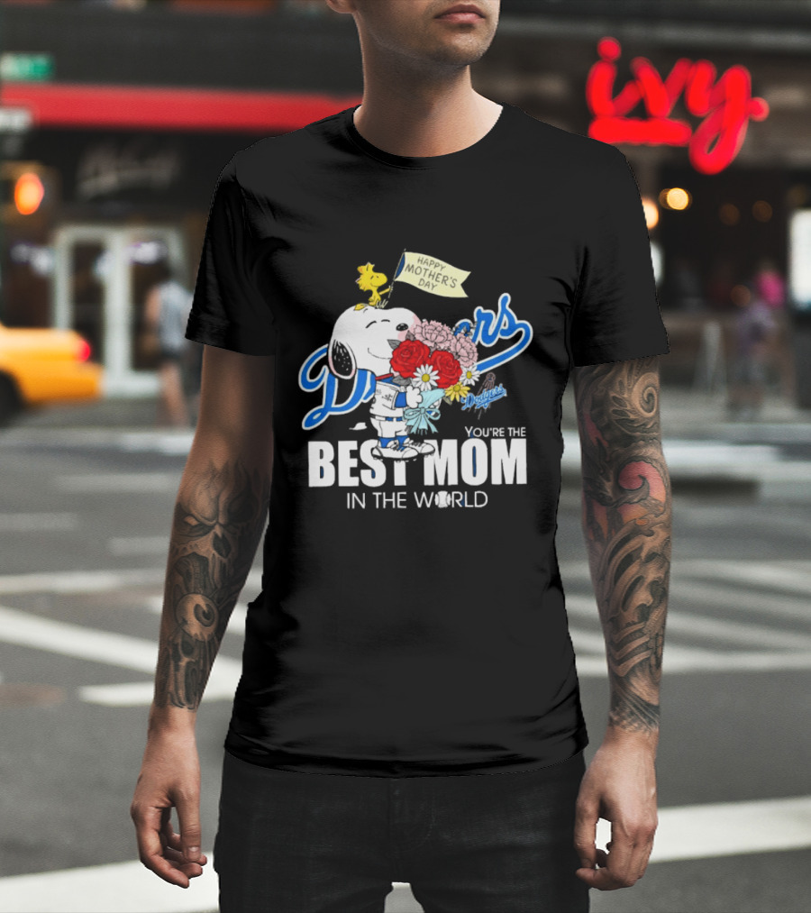 Snoopy Dodgers You're The Best Mom In The World T-Shirt