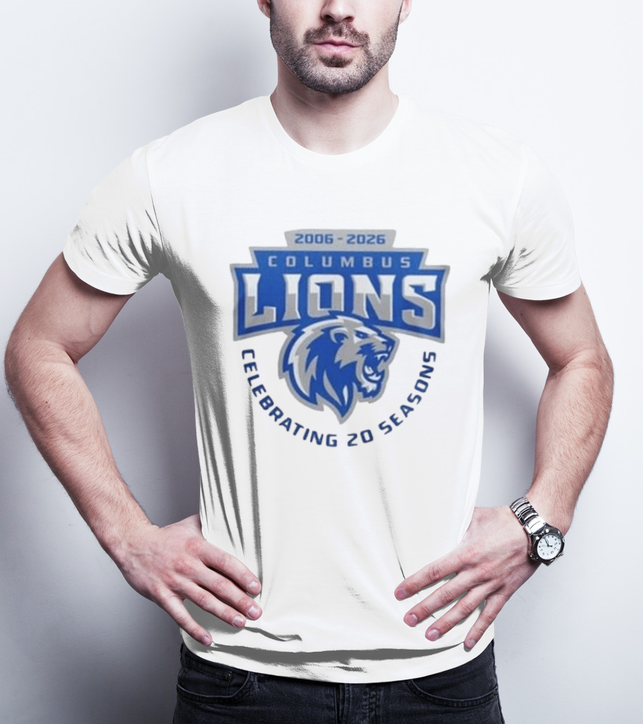 Columbus Lions Celebrating 20 Seasons 2006 2026 T-Shirt