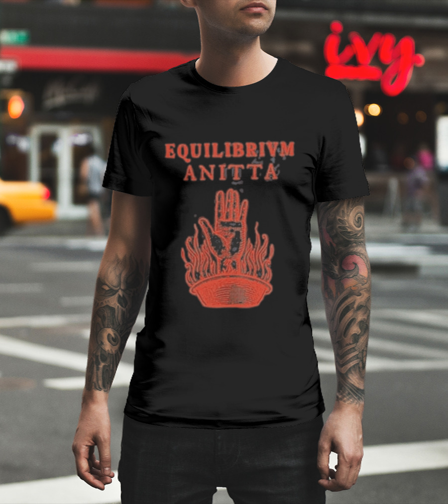 Equilibrivm Anitta Hand With Flames T-Shirt