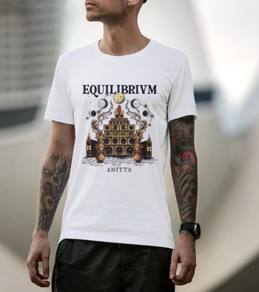 Anitta Equilibrium Moon Speaker Pyramid With Celestial Balance T-Shirt