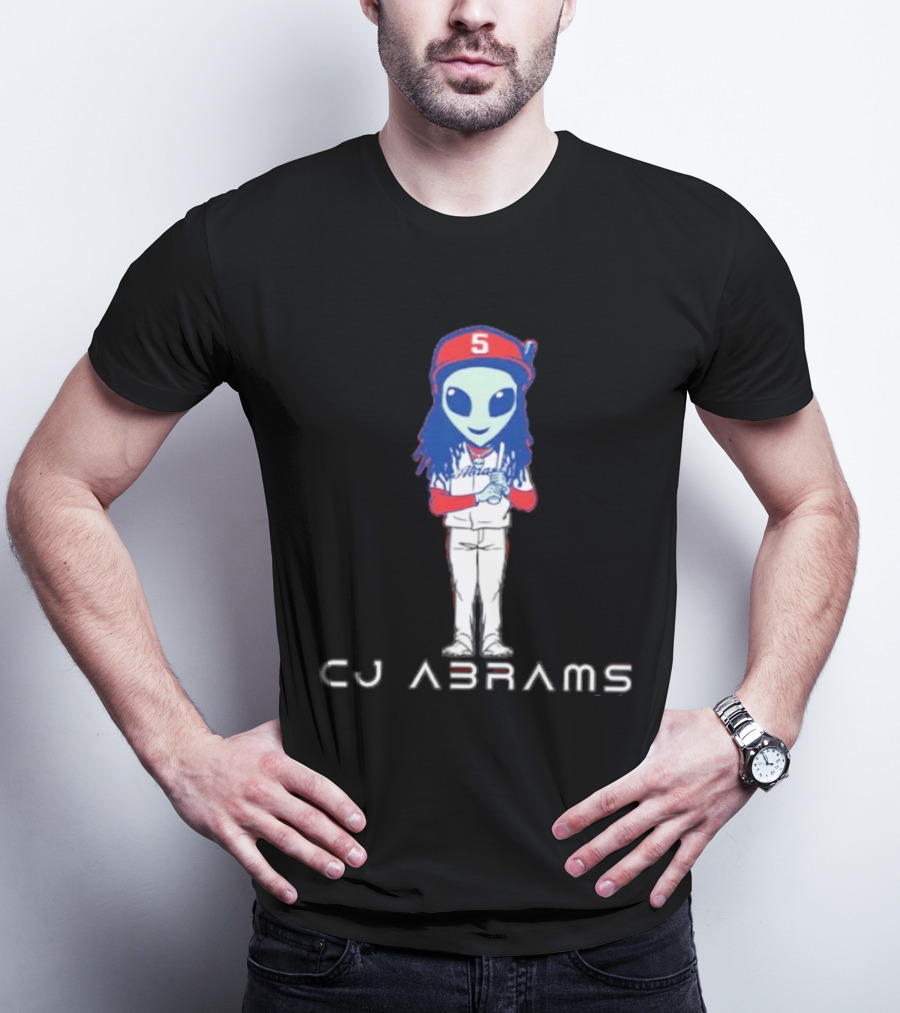 CJ Abrams Number 5 Washington Nationals MLB Alien T-Shirt