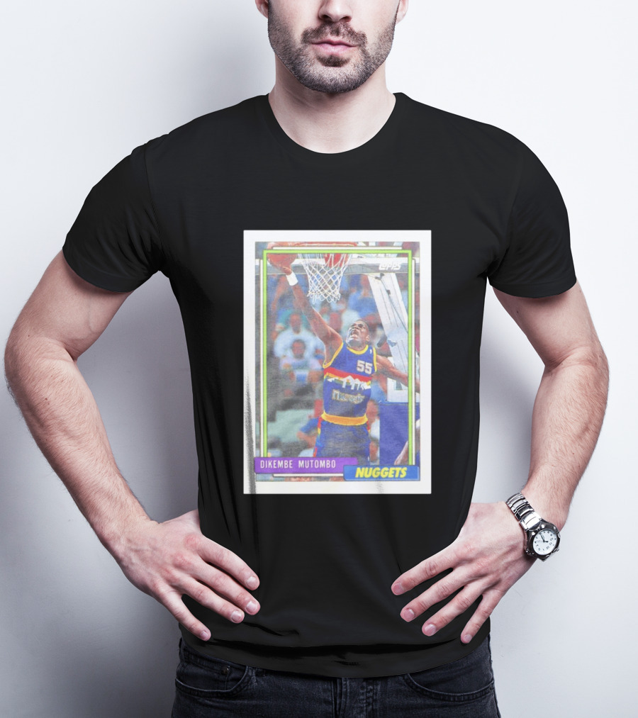 Dikembe Mutombo Topps Denver Nuggets NBA Basketball Card 55 T-Shirt