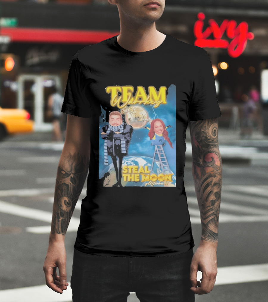 Team Warrkey Strictly Steal The Moon Dancing Planet Earth T-Shirt
