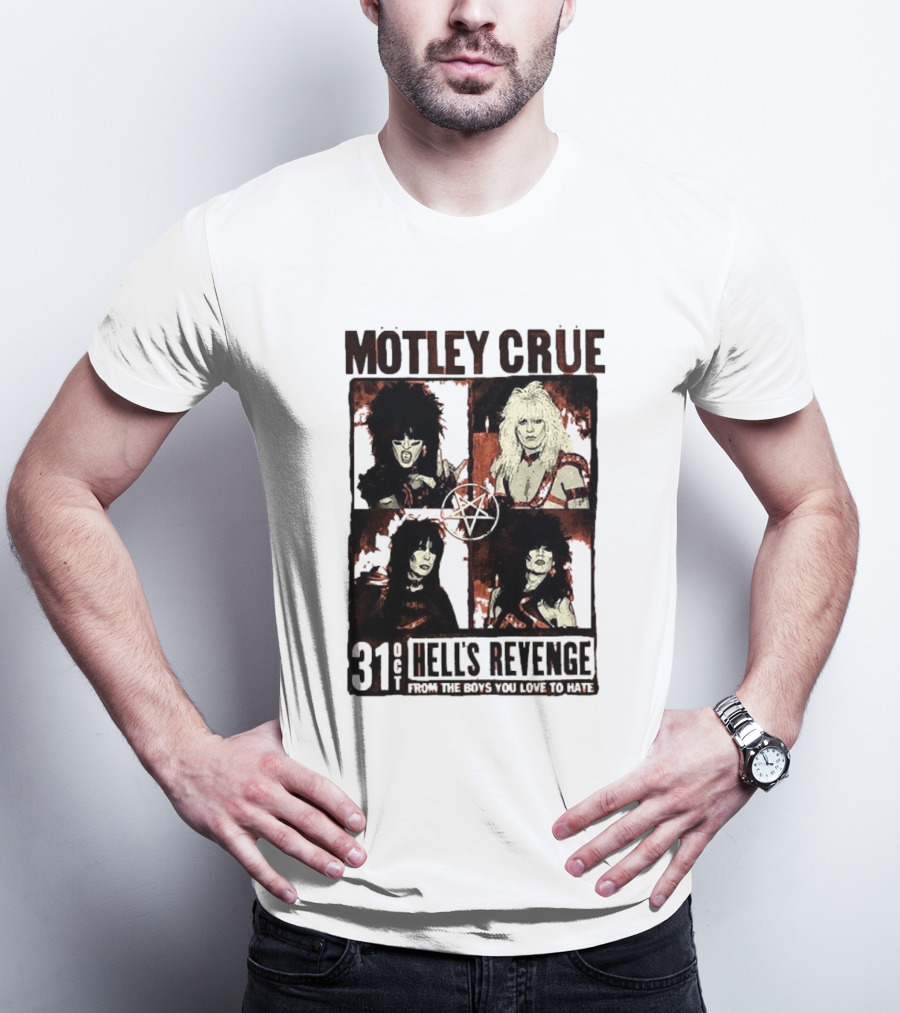 Motley Crue Hell's Revenge 31 Oct From The Boys You Love To Hate Flyer T-Shirt