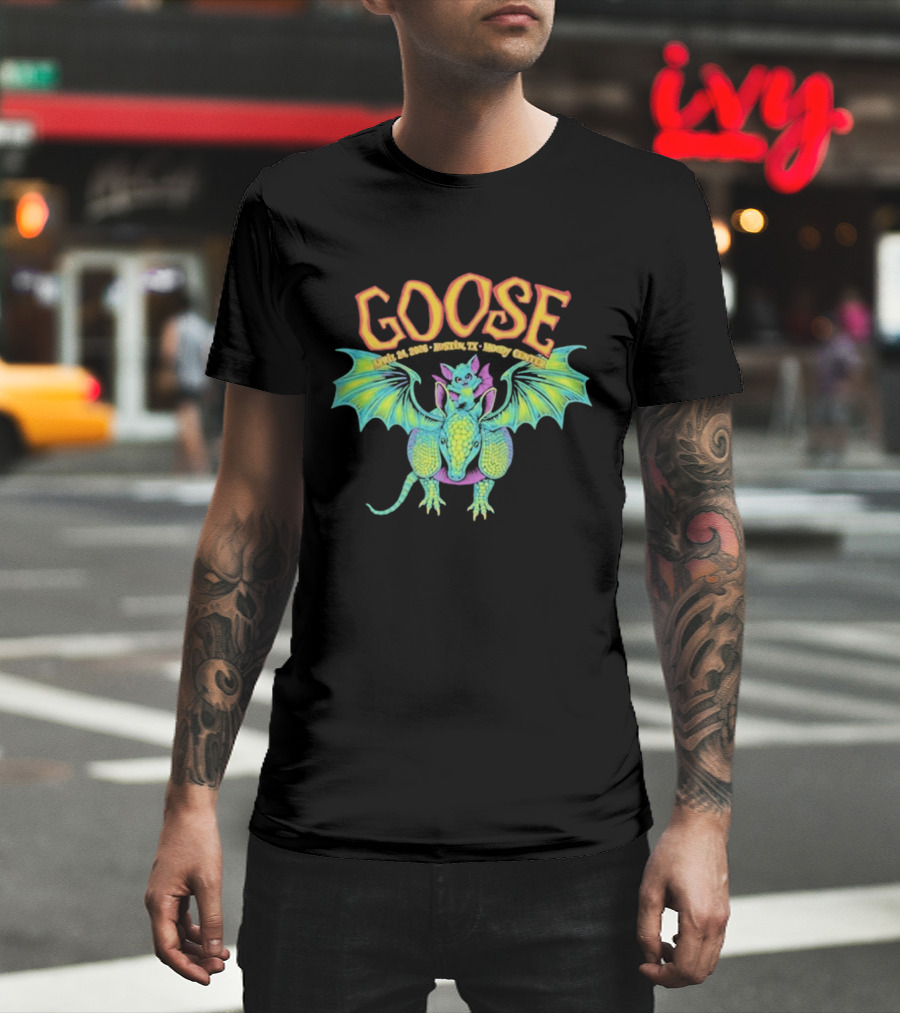 Goose Apr 24 2026 Austin TX Moody Center Dragon Event T-Shirt
