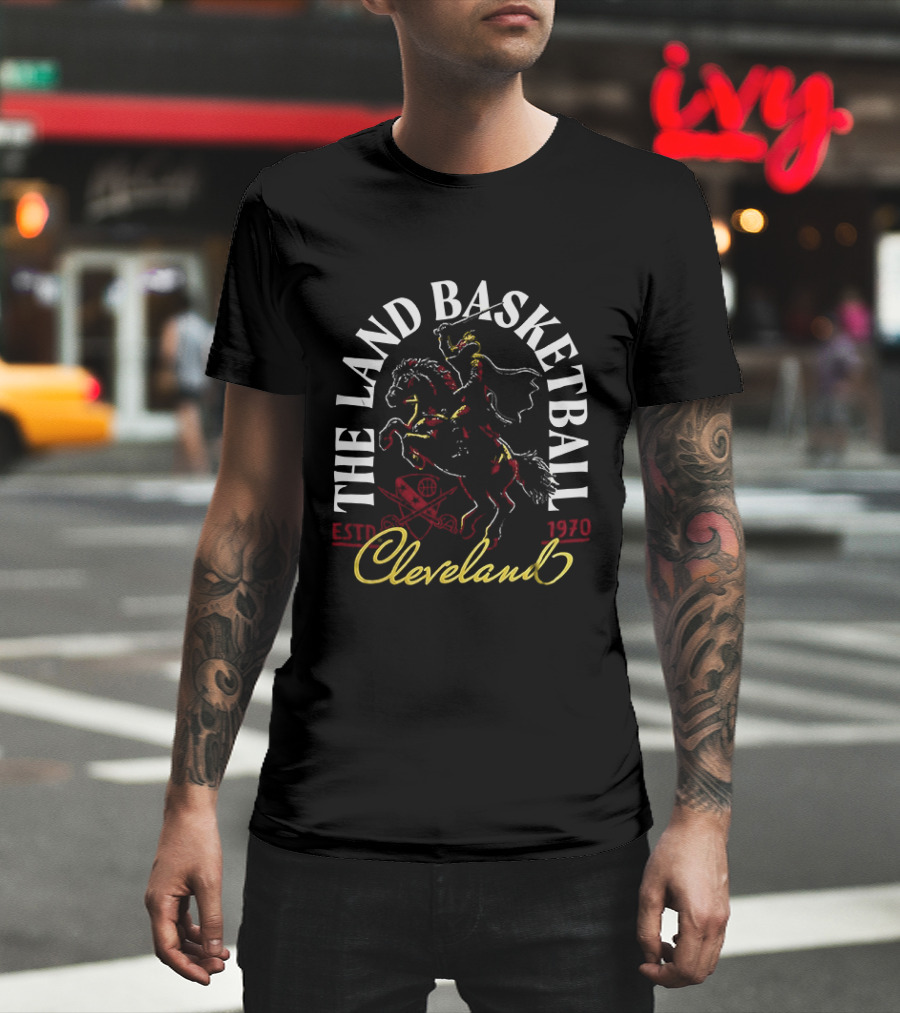 Cleveland The Land Basketball Est 1970 Curved T-Shirt