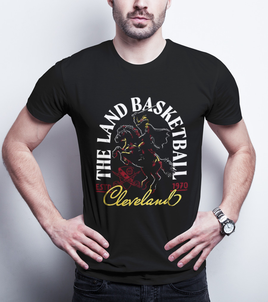 Cleveland The Land Basketball Est 1970 Curved T-Shirt