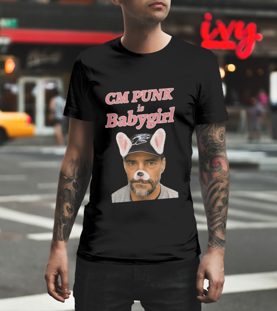 CM Punk Is Babygirl With Cute Ears And Nose Accessory T-Shirt
