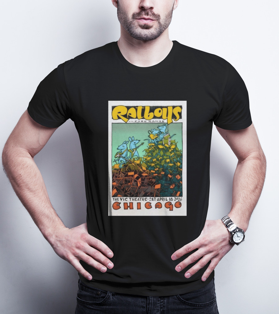 Ratboys Free Range April 18 2026 Vic Theatre Chicago Concert T-Shirt
