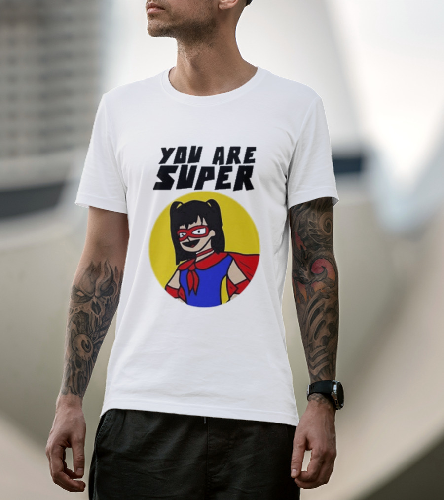 You Are Super Hero Girl With Red Cape And Mask T-Shirt