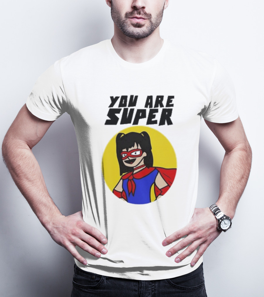 You Are Super Hero Girl With Red Cape And Mask T-Shirt