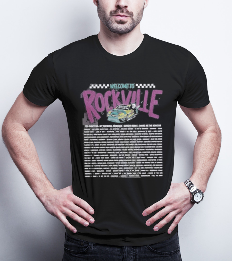 Welcome To Rockville Daytona Beach FL May 7 To 10 2026 Devil Horns Music Festival Lineup T-Shirt