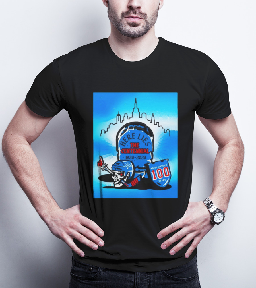 New York Rangers Here Lies The Centennial 1926 2026 Worst Season In 100 Years T-Shirt