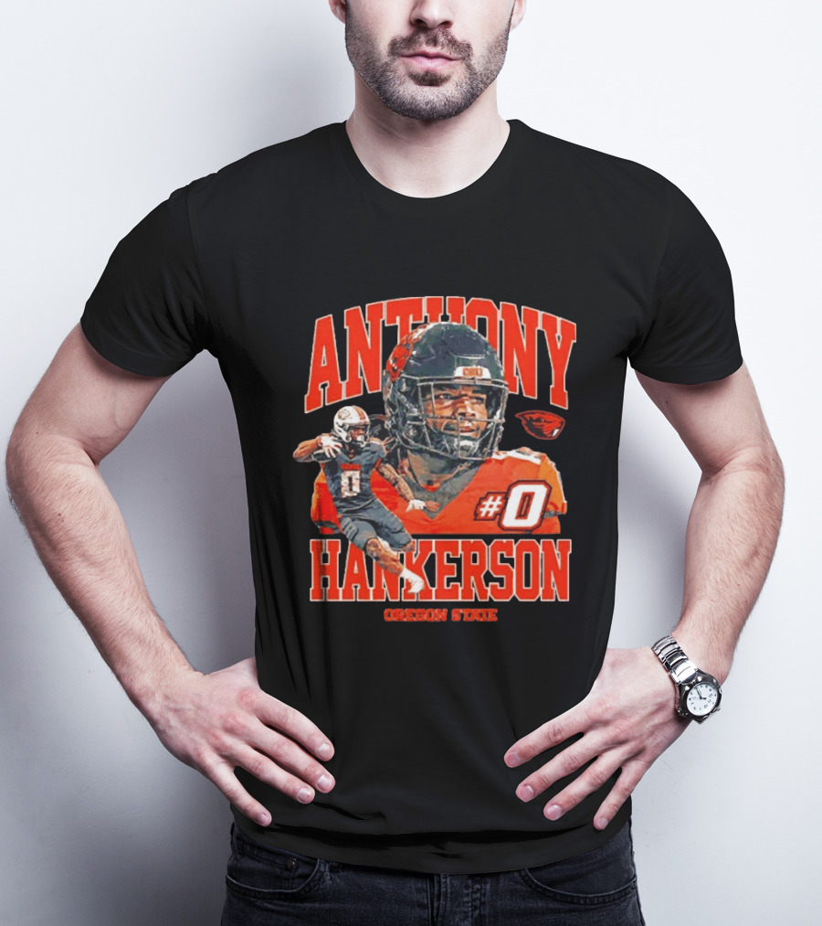 Anthony Hankerson #0 Oregon State Beavers Football T-Shirt