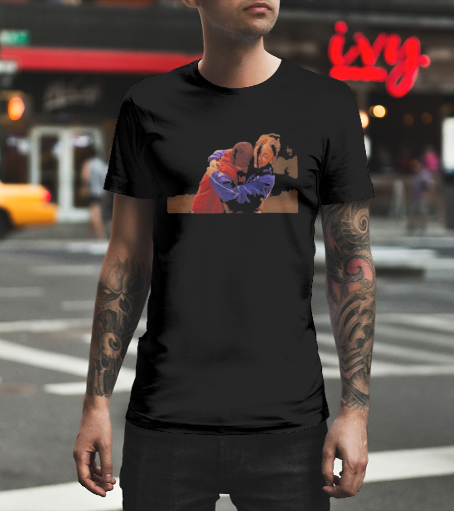 Billie Eilish Justin Bieber Hugging Embrace Fan Favorite Moment T-Shirt