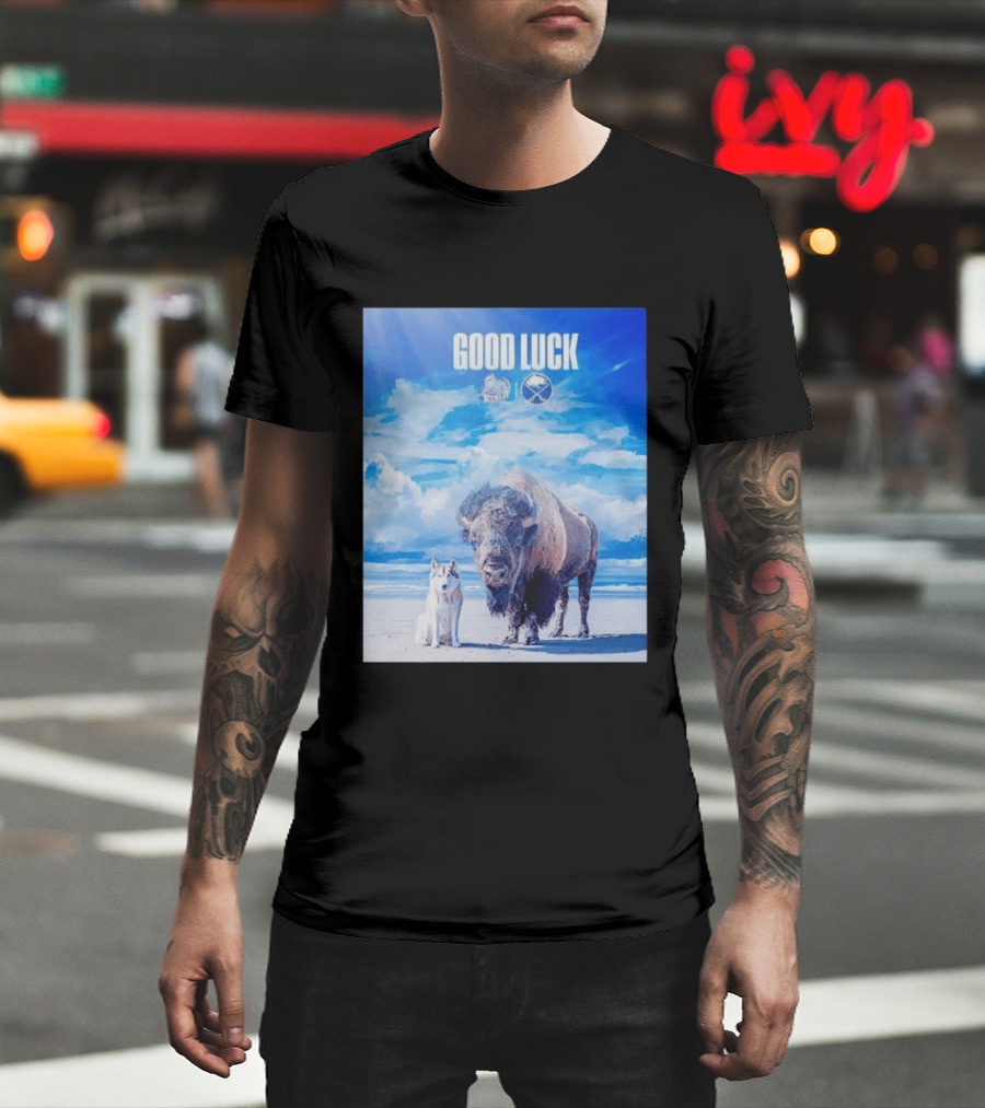 Good Luck Jacksonville Icemen Buffalo Sabres NHL Team Game 1 Buffalo Beach Sky T-Shirt