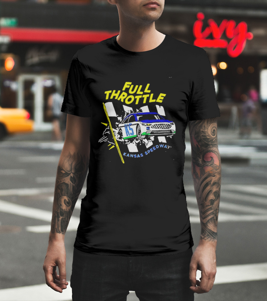 Full Throttle Kansas Speedway KS Racing Car Adventure T-Shirt