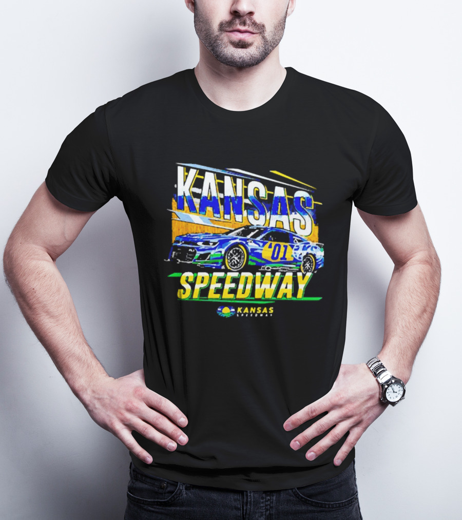 Kansas Speedway 01 Car Racing Wheatfield NASCAR T-Shirt