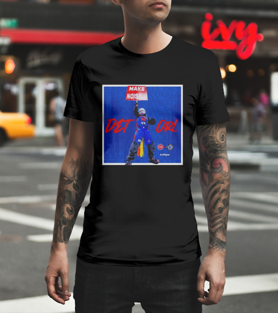 Make Noise DET Vs ORL Basketball 6:30pm Event Promotion T-Shirt